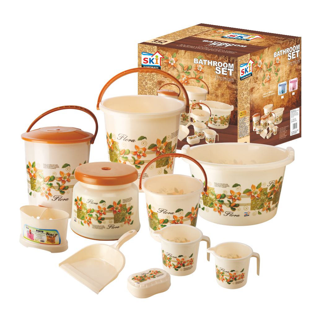 Premium Bathroom Set Jumbo 10 Pcs – SKI Plastoware